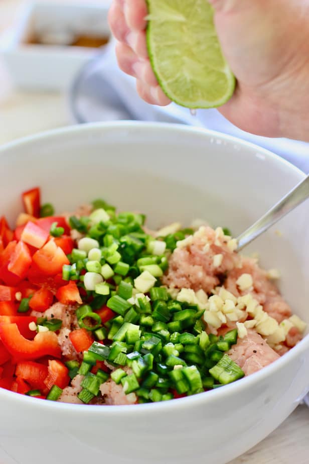 Chili Lime Chicken Burgers with Avocado Salsa - Laughing Spatula