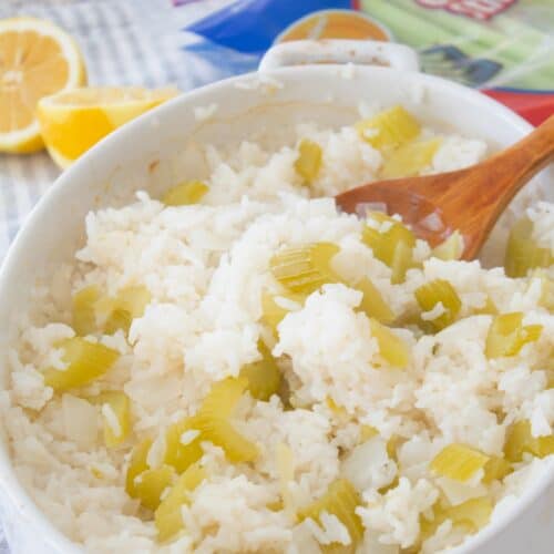 Baked Celery Rice - Laughing Spatula
