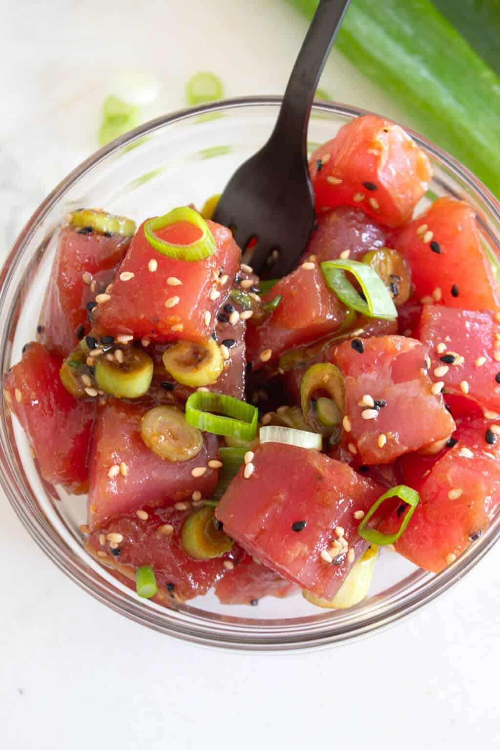 Ahi Poke Recipe (Hawaiian Style) - Laughing Spatula