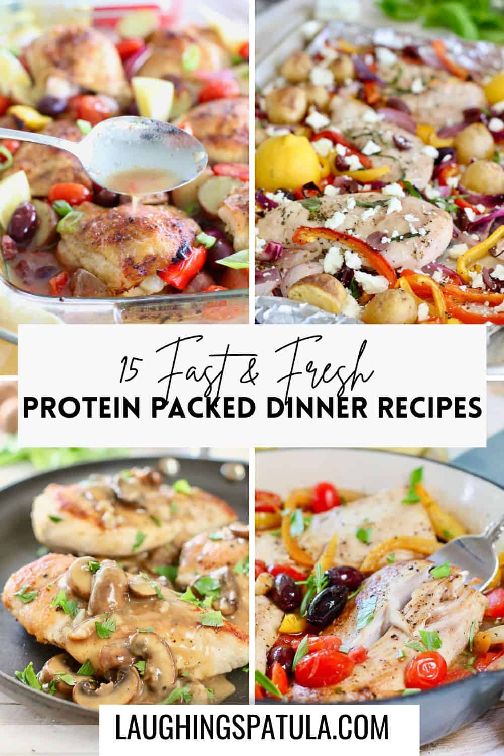 15 Easy High Protein Dinner Recipes - Laughing Spatula