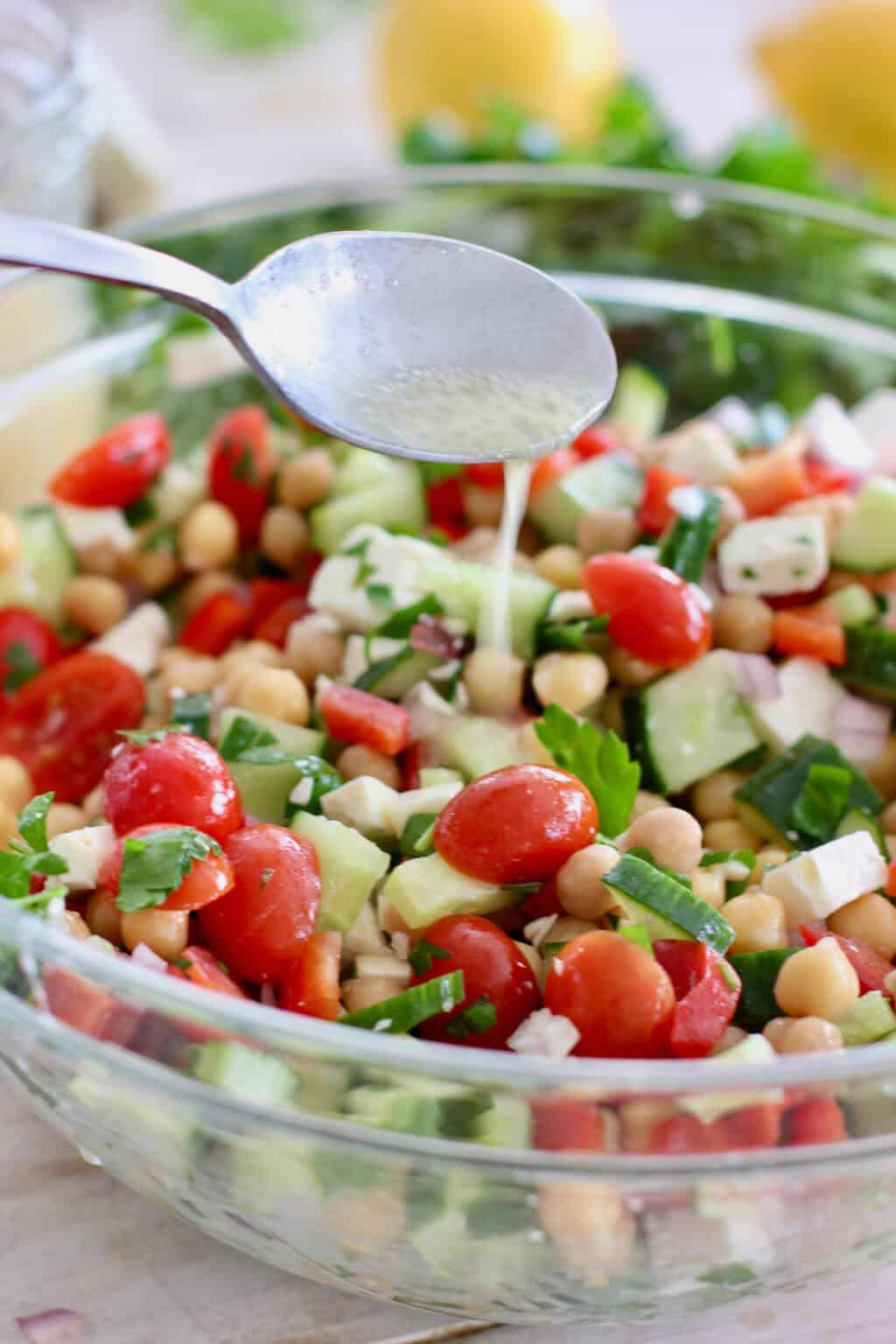 Mediterranean Chickpea Salad - Laughing Spatula